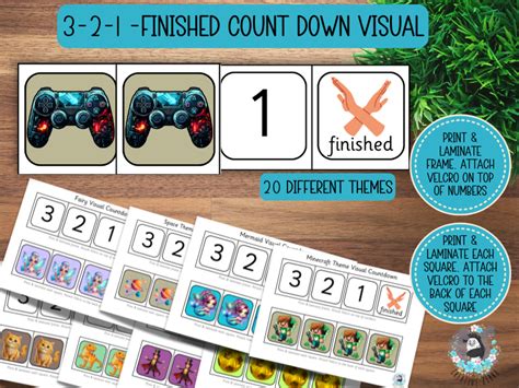 3 2 1 Finished Countdown Visual Teaching Resources