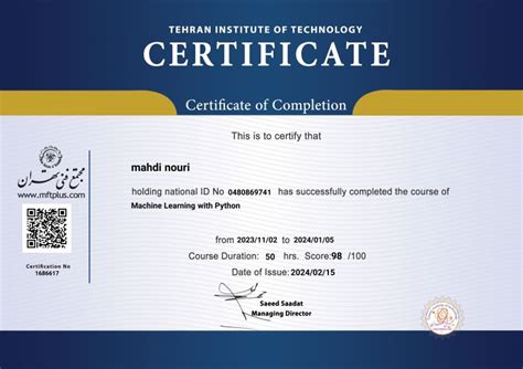 Mahdi Nouri On Linkedin Machine Learning With Python 20240215