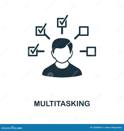 Multitasking Icon Monochrome Style Design From Management Icon Collection Ui Pixel Perfect