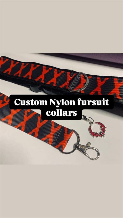 Custom Nylon Fursuit Collars Furry Therian Cosplay Pup Play Collar