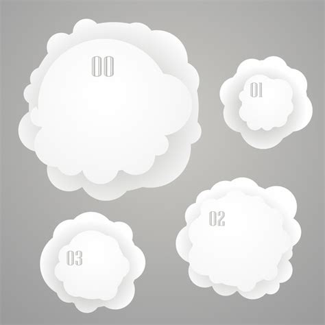 텍스트에 대한 추상 구름 템플릿 프리미엄 벡터