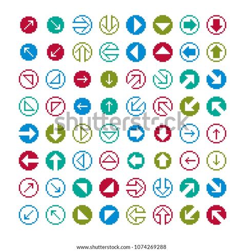 Set Vector Retro Cursor Signs Made Stock Vector Royalty Free Shutterstock