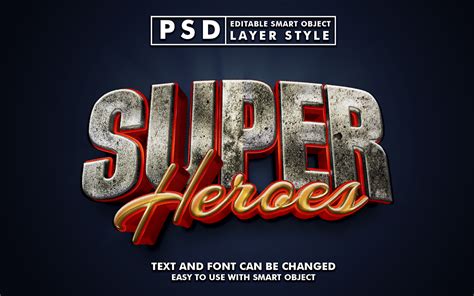 Heroes Editable Text Effect 37126054 Psd