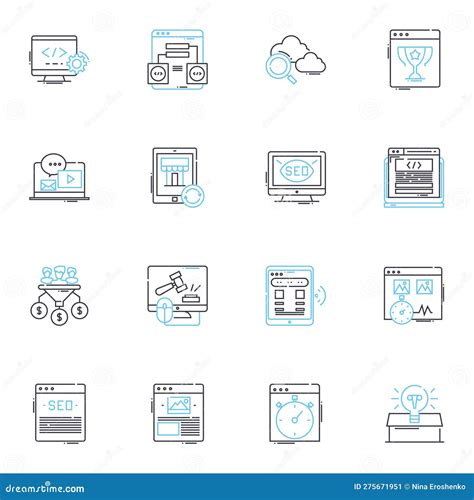 Project Strategy Linear Icons Set Alignment Vision Planning Execution Scope Objectives