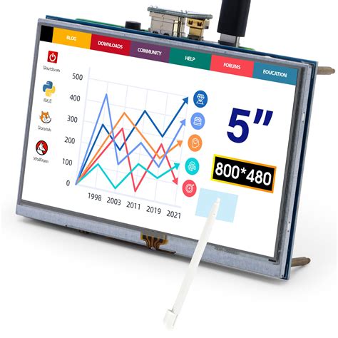 Elecrow 5 Inch Touchscreen For Raspberry Pi Screen 800x480 Tft Lcd Screen Monitor Compatible
