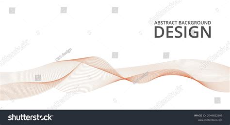 Vector Orange Color Abstract Wave Design Stock Vector Royalty Free Shutterstock