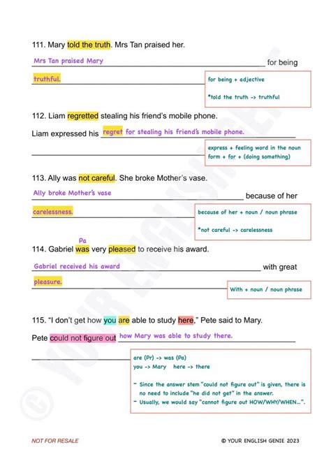 150 Synthesis Practice Questions A Fully Annotated Answer Key Psle