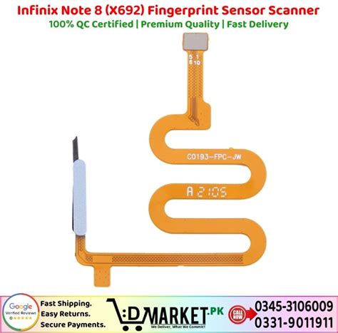 Infinix Note X Fingerprint Sensor Scanner Price In Pakistan Fast Secure