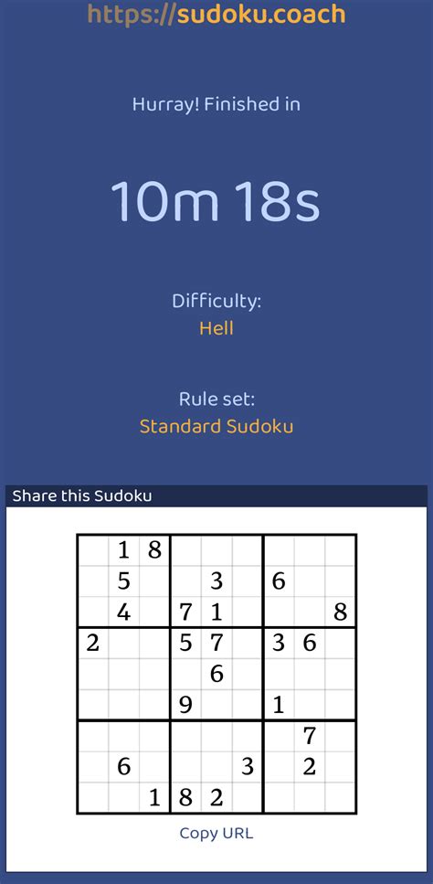 Solved My First Hell Difficulty Sudoku Rsudoku