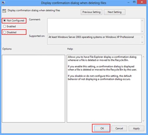 How To Display Delete Confirmation Dialog In Windows 881 Computer