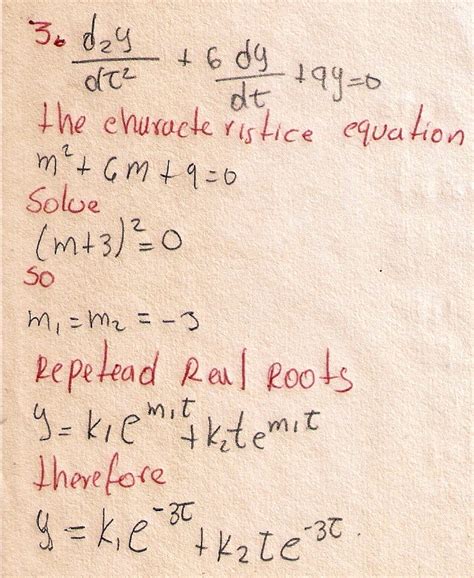 Differential Equations Exercise Quizlet