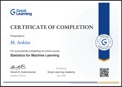 Machinelearning Statistics Greatlearning Ai Datascience Ankita M