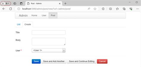 Flask 管理者後台 Flask Admin Homins Library