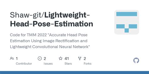 github shaw git lightweight head pose estimation code for tmm 2022