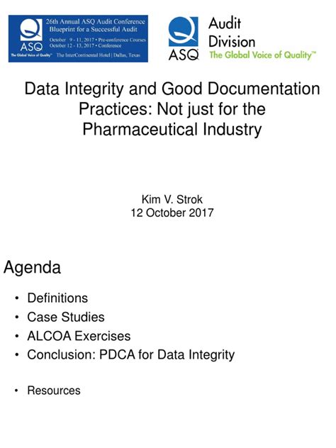 data integrity and good documentation practices not just for the