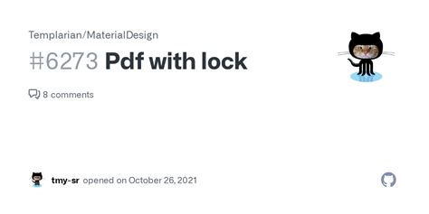 Pdf With Lock · Issue 6273 · Templarianmaterialdesign · Github