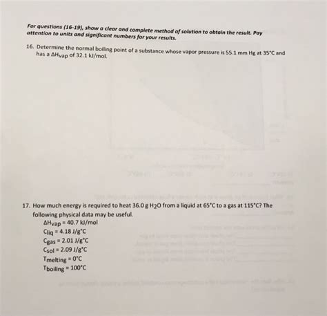 Solved Determine The Normal Boiling Point Of A Substance Chegg