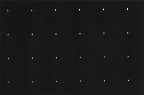 array of light spots produced by a 400 m diameter microlens array with