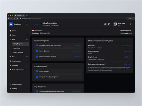 Hiring Progress Dashboard By Product Saas For Ui8 On Dribbble