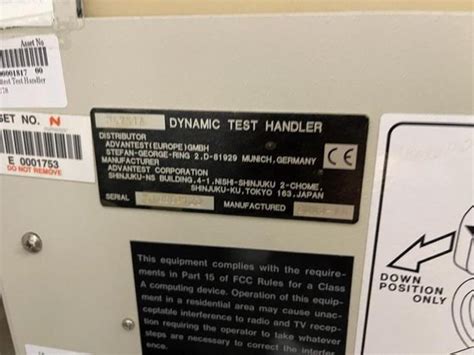 2000 Advantest M6751a Test Handler In Asia