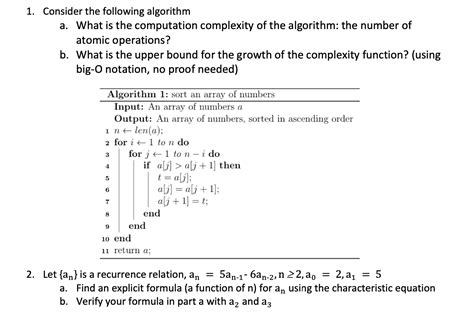 Solved Consider The Following Algorithm A What Is The Chegg