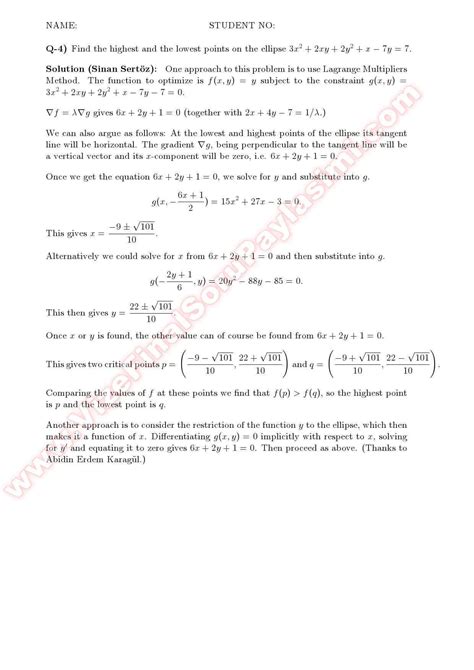 Intermediate Calculus3 Midterm Solutions 2009 Sayfa 4 Vize Ve