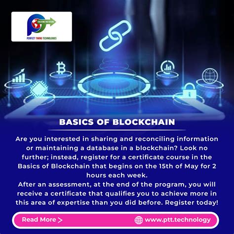 Basics Of Blockchain Perfect Timing Technologies Ptt