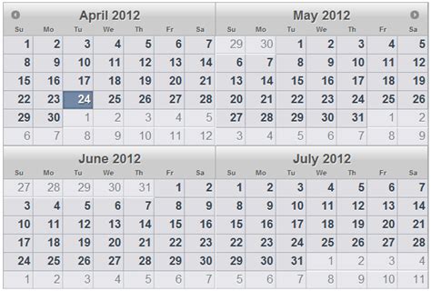 Displaying Multiple Calendars ComponentOne Extender Controls For ASP