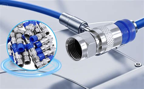 Litoexpe 20pcs Rg6 Compression Connectors F Type Coaxial Cable Connectors Adapter