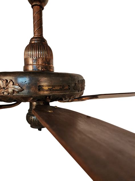 Circa 1911 52 Ge Oak Leaf Ceilng Fan Antique Fan Supply Co
