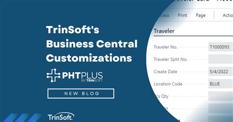 Trinsofts Dynamics 365 Business Central Customizations Phtplus