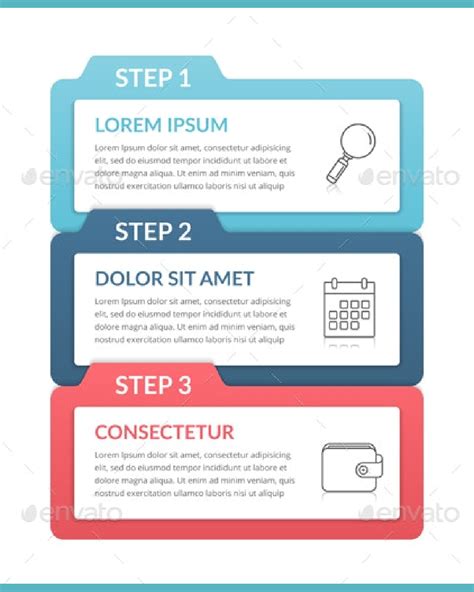 Infographic Template With 3 Steps Masterbundles