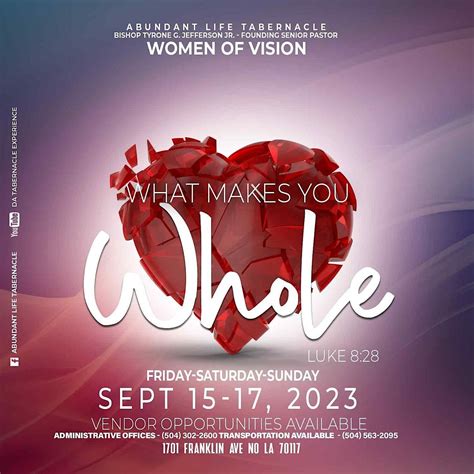 Women Of Vision Prayer Symposium Abundant Life Tabernacle New Orleans