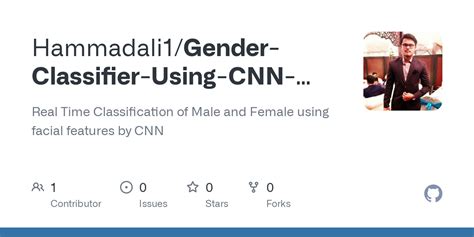 Github Hammadali1gender Classifier Using Cnn And Opencv Real Time