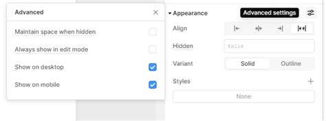 difference layout in app and mobile editor 💬 feature requests