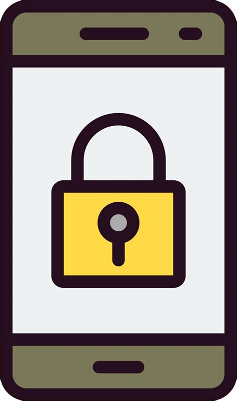 Smartphone Lock Vector Icon 20328445 Vector Art At Vecteezy