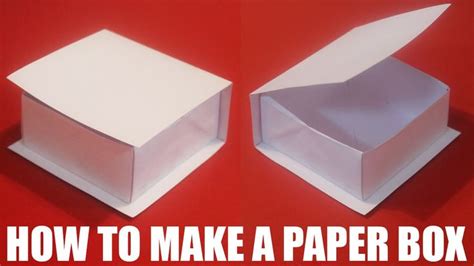 How To Make A Paper Box With A Lid That Opens Origami Paper Origami Box Easy Paper Box