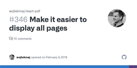 Make It Easier To Display All Pages · Issue 346 · Wojtekmaj React Pdf · Github