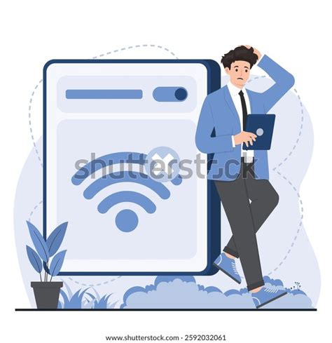 No Connection Concept Weak Signal Internet Stock Vector Royalty Free