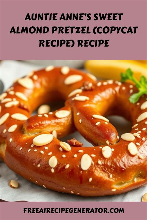 Auntie Annes Sweet Almond Pretzel Copycat Recipe Recipe Recipe Recipes Copycat Recipes