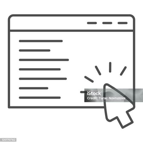 검색 창 페이지 가는 줄 아이콘입니다 커서 및 검색 결과가 있는 웹 브라우저입니다 인터넷 기술 벡터 디자인 개념 흰색 배경에