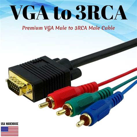 Gallery Vga To Component Shop Generic Vga 15 Pin Male To 3 Rca