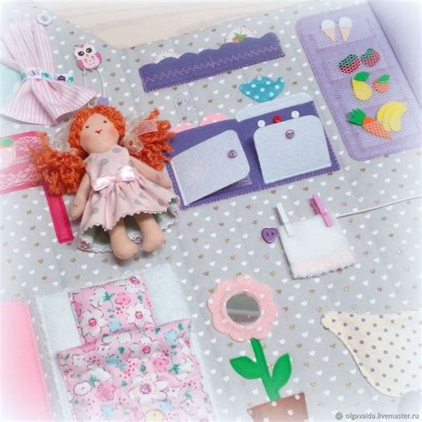 Текстильная игрушка сумочка домик для куколки сиреневая в интернет магазине на Ярмарке Мастеров