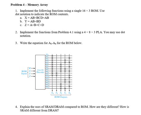 Solved Problem 4 Memory Array 1 Implement The Following