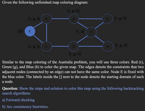 Solved Given The Following Unfinished Map Coloring Diagram Chegg