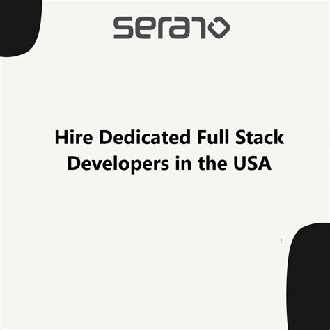 Seraro Hire Dedicated Full Stack Developers In Atlanta Usa Best Full