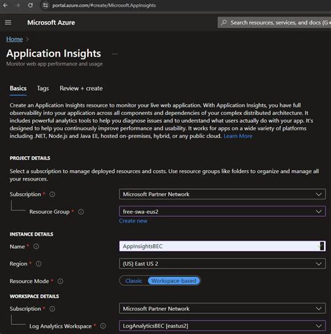 Using Azure Application Insights For SWA Statistcs Part Setup Bullseye Consulting