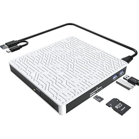 Lecteur Cd Dvd Externe Usb Type C En Graveur Cd Dvd Externe Pc Avec Ports Usb