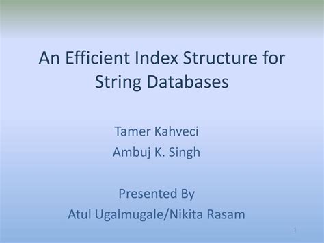 Ppt An Efficient Index Structure For String Databases Powerpoint Presentation Id3824627