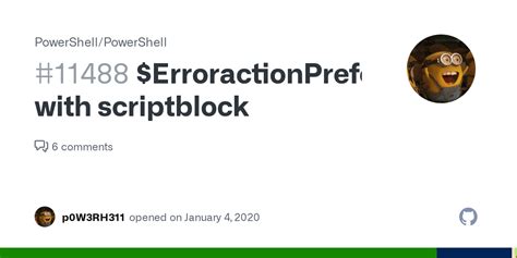 Erroractionpreference With Scriptblock · Issue 11488 · Powershell